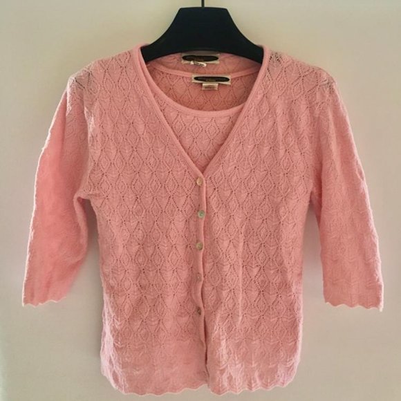 Blue Asphalt | Tops | Vintage Blue Asphalt Light Pink Twin Set 99s ...
